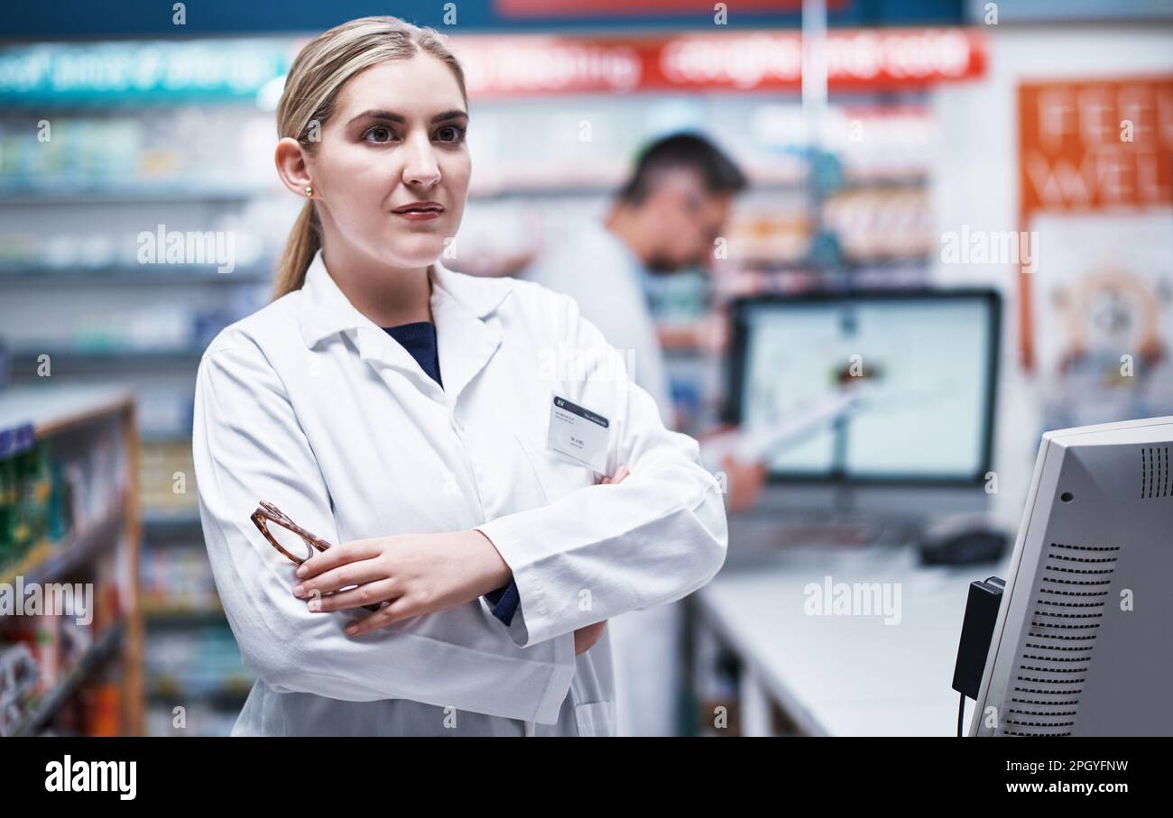 Aspiring to continue taking you towards good health. a young pharmacist ...