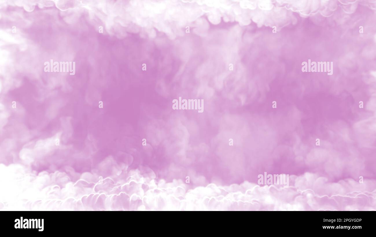 Heavenly bright pink smoke frame for content - abstract 3D illustration ...