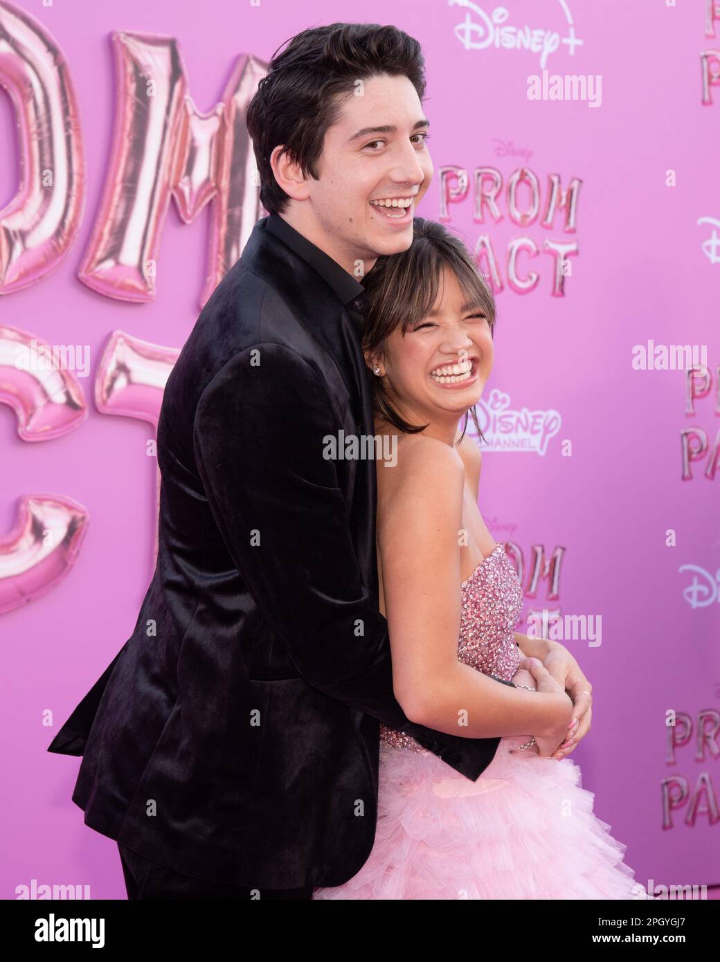 Hollywood, California, USA. 24th Mar, 2023. Milo Manheim and Peyton Elizabeth Lee. Disney Plus ...