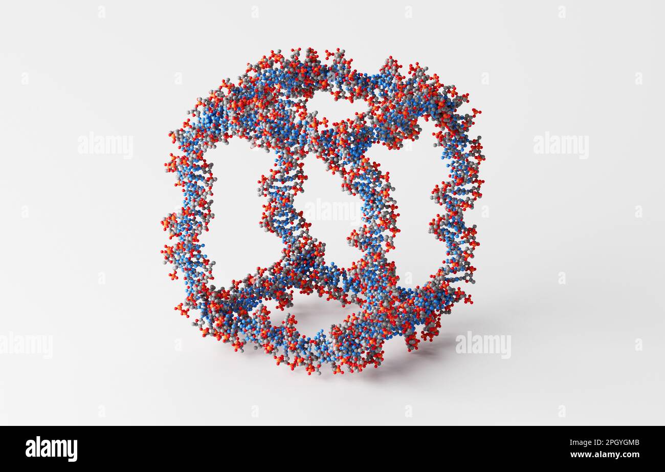 DNA cube, molecular model Stock Photo - Alamy