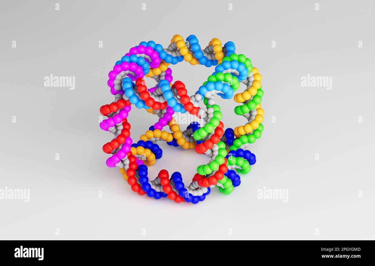 DNA cube, molecular model Stock Photo - Alamy