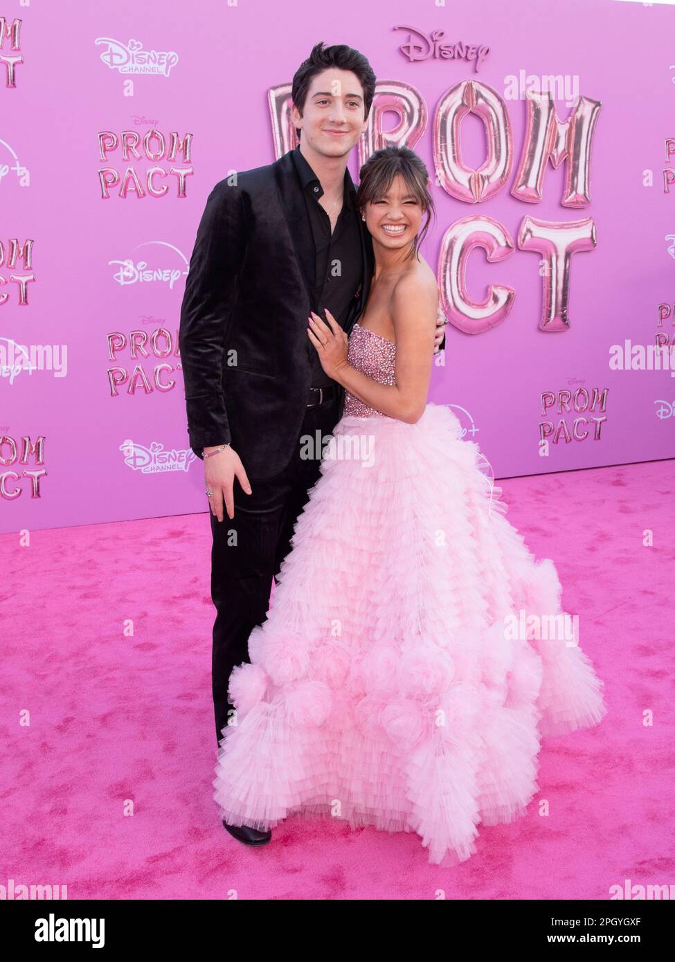 Hollywood, California, USA. 24th Mar, 2023. Milo Manheim and Peyton Elizabeth Lee. Disney Plus ...