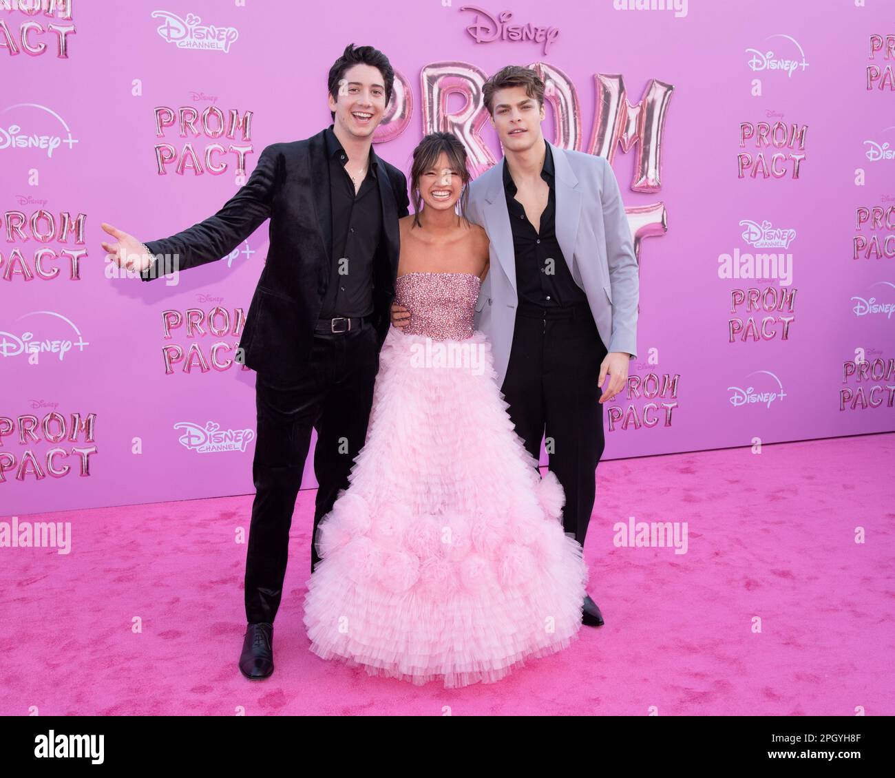 Hollywood, California, USA. 24th Mar, 2023. Milo Manheim, Peyton Elizabeth Lee and Blake Draper ...