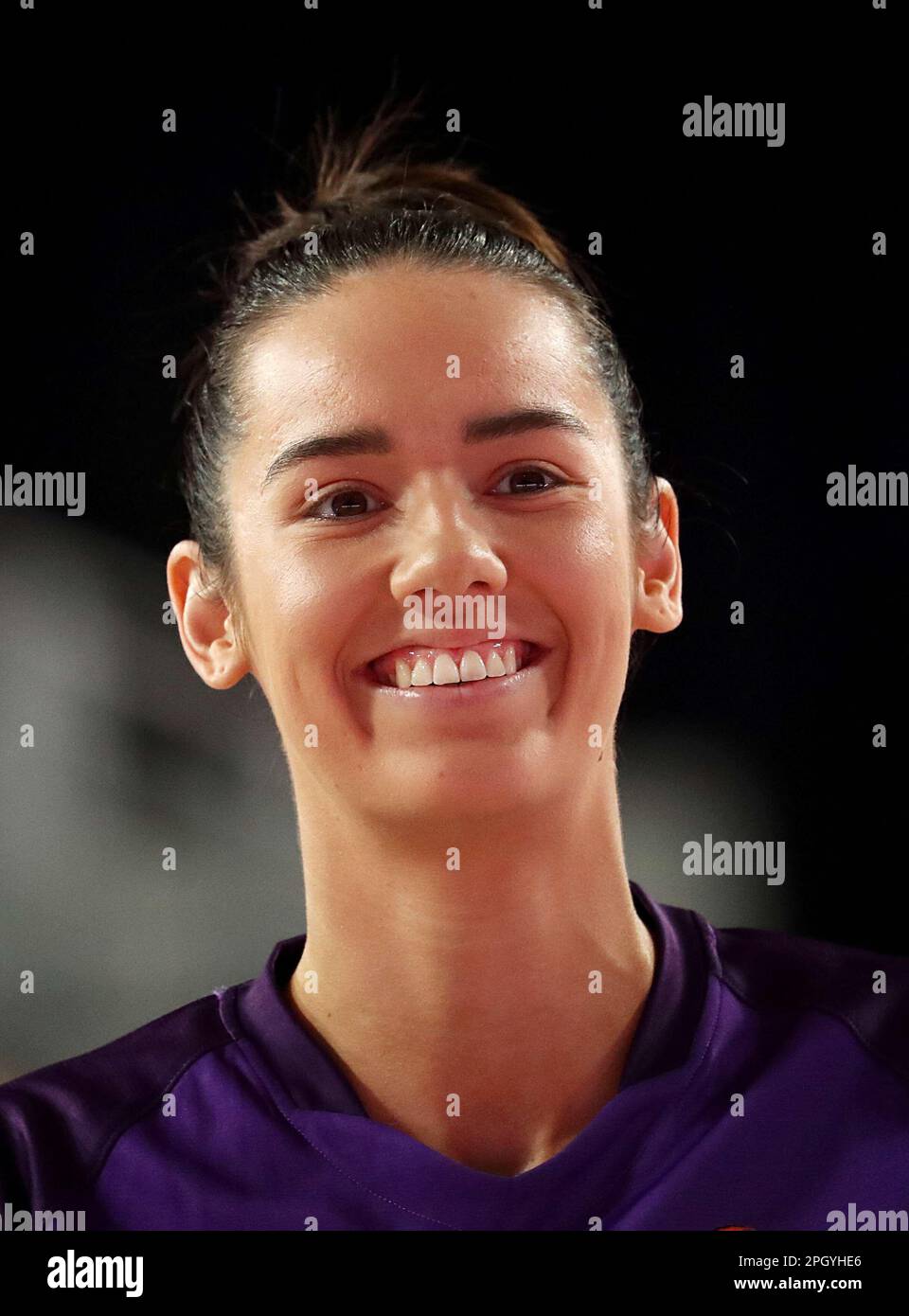 Remi Kamo of the Firebirds during the Super Netball Round 2 match ...