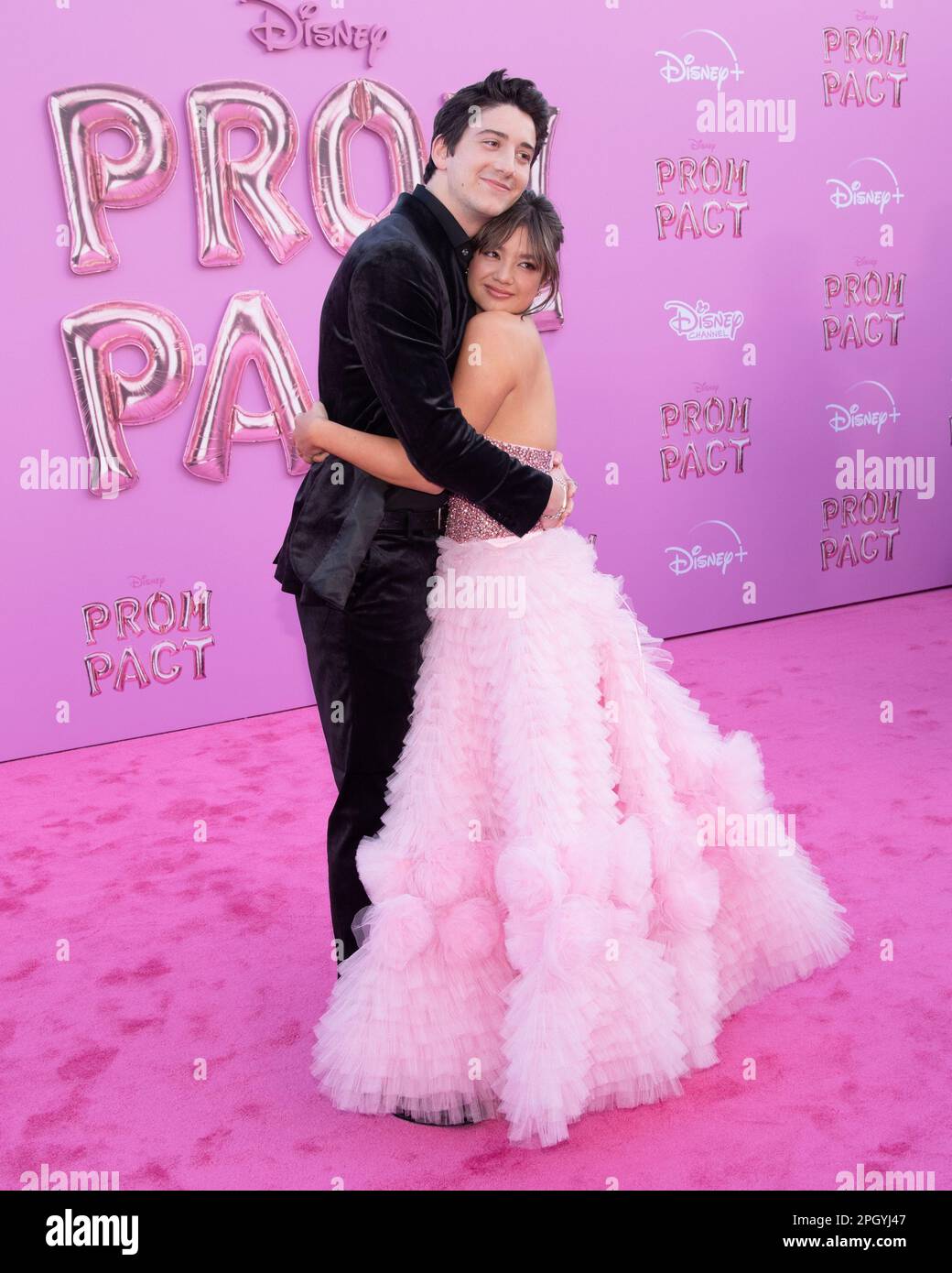 Hollywood, California, USA. 24th Mar, 2023. Milo Manheim and Peyton Elizabeth Lee. Disney Plus ...