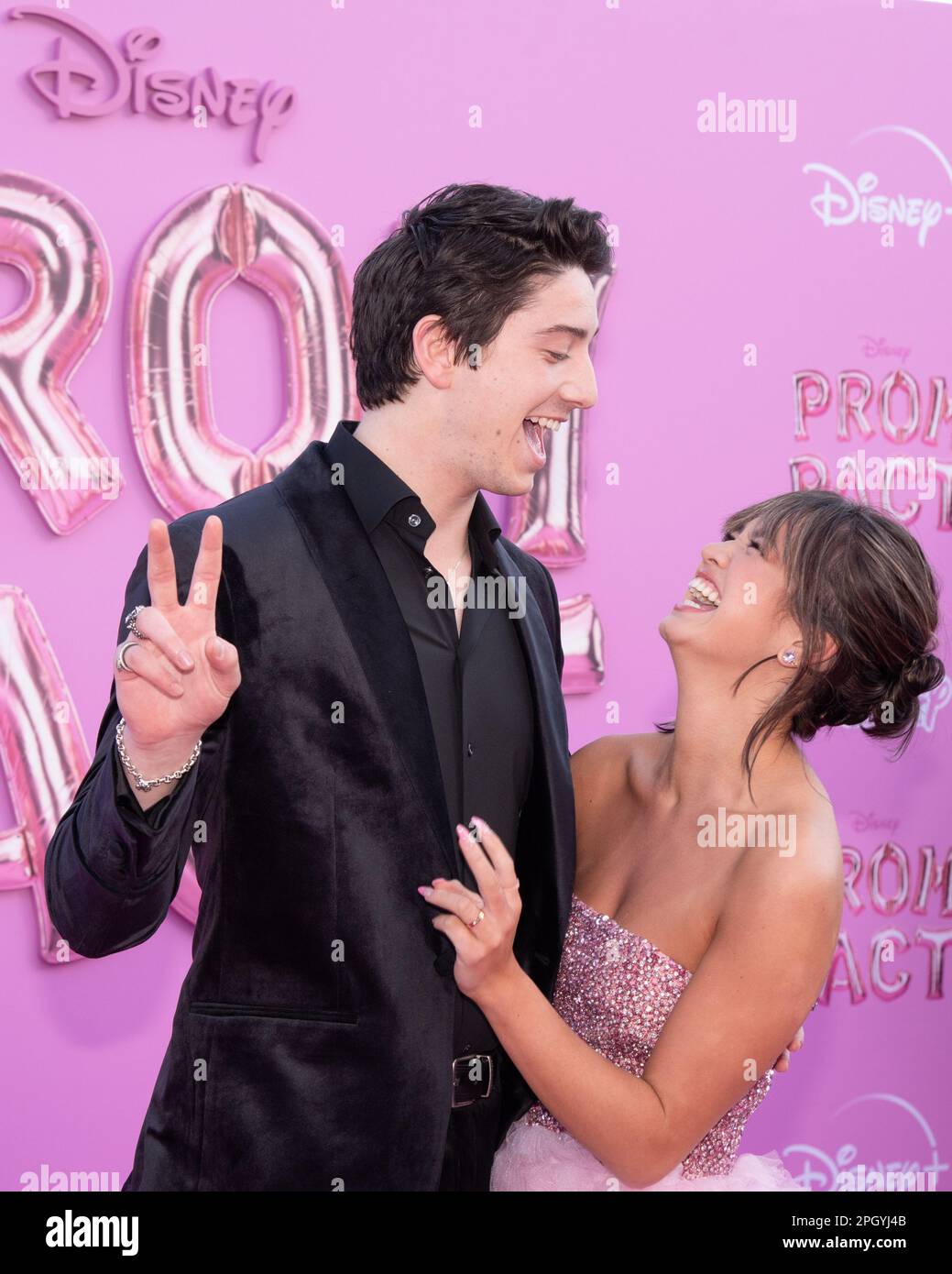 Hollywood, California, USA. 24th Mar, 2023. Milo Manheim and Peyton Elizabeth Lee. Disney Plus ...
