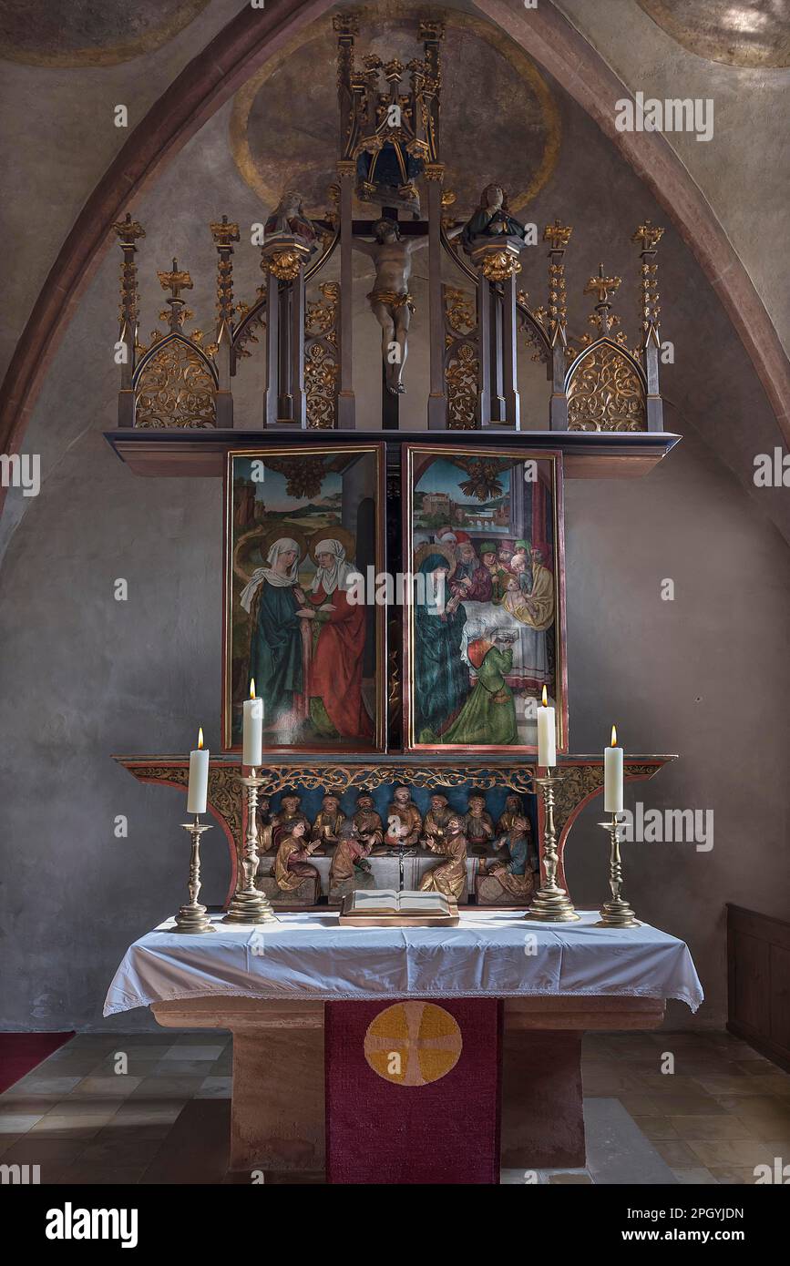 Late Gothic high altar by Michael Wolgemut c. 1505, St. Egidienkirche ...