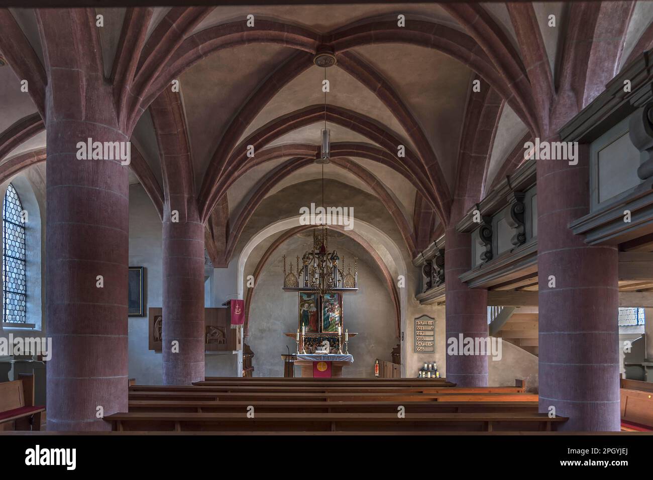 Hall church from 1488 with a late Gothic high altar by Michael Wolgemut ...