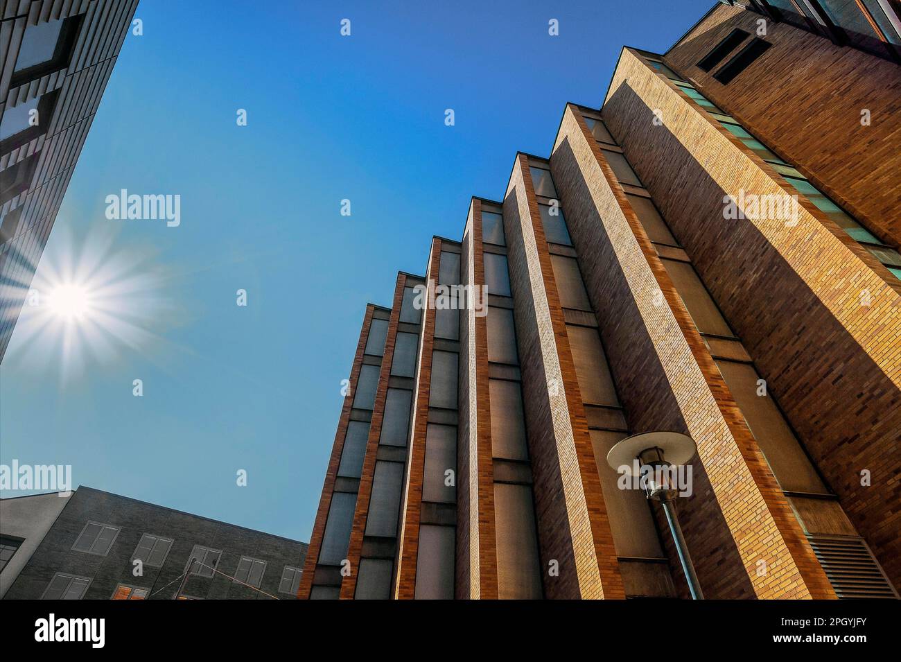 Brick facade, Technical University of Munich. TUM, Munich, Bavaria ...