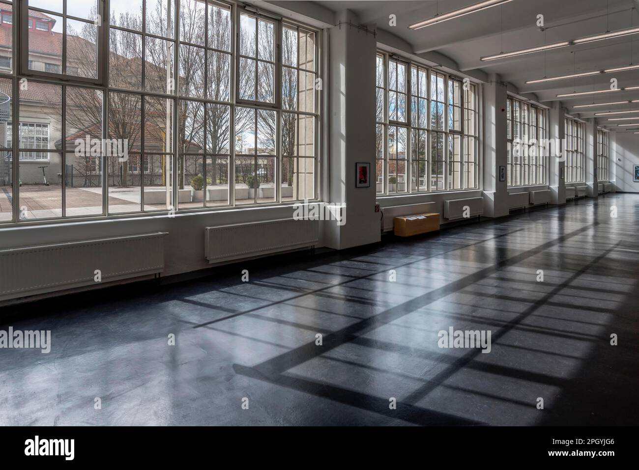 Exhibition space of the art museum im Glaspalast, former production ...