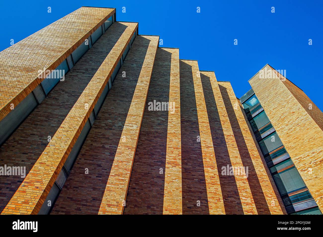 Brick facade, Technical University of Munich. TUM, Munich, Bavaria ...