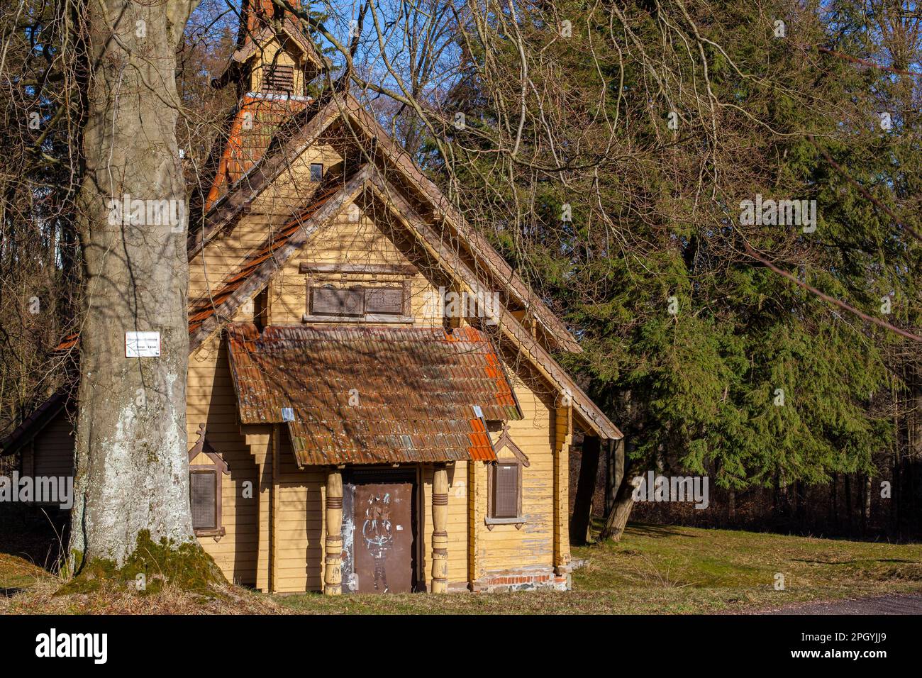 Stave Church Albrechtshaus Harz Staircase Stock Photo - Alamy