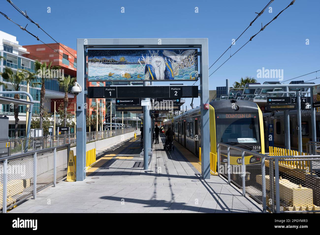 Santa Monica, California, USA. 25th Mar, 2023. The Expo Line platform ...