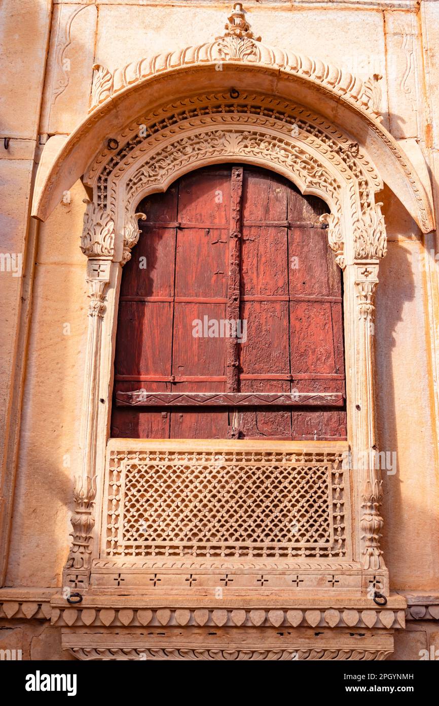 heritage jaisalmer fort vintage window architecture from different ...