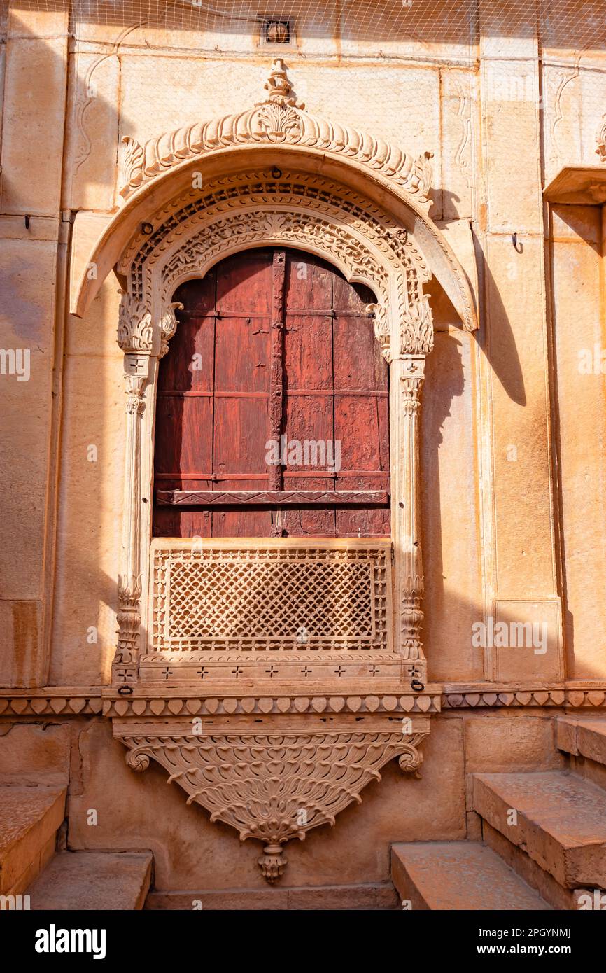 heritage jaisalmer fort vintage window architecture from different ...