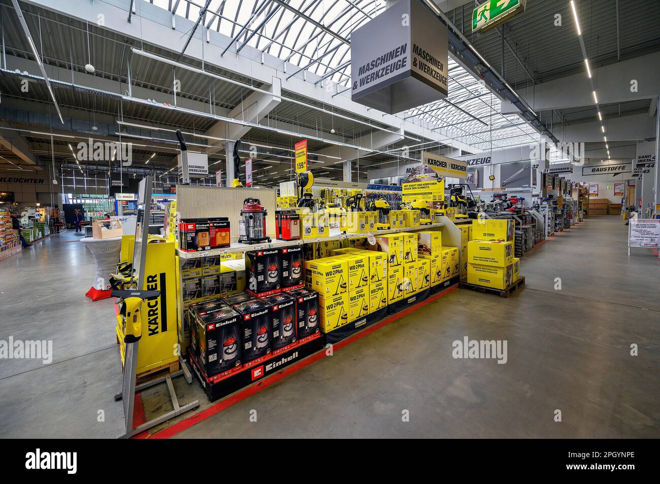 Machines and tools in the DIY store, Allgaeu, Bavaria, Germany Stock ...