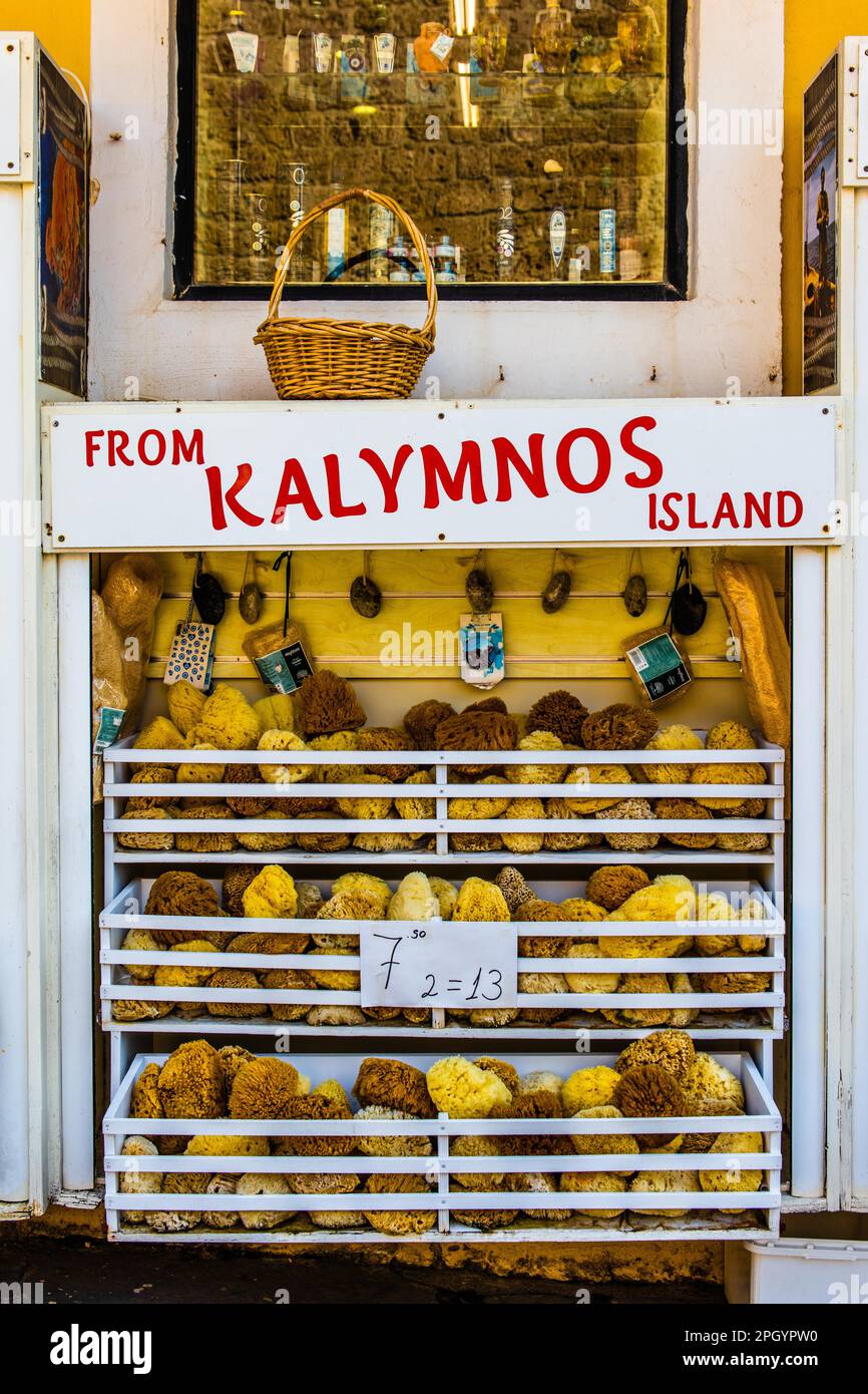 Europe greece rhodes sponge hi-res stock photography and images - Alamy