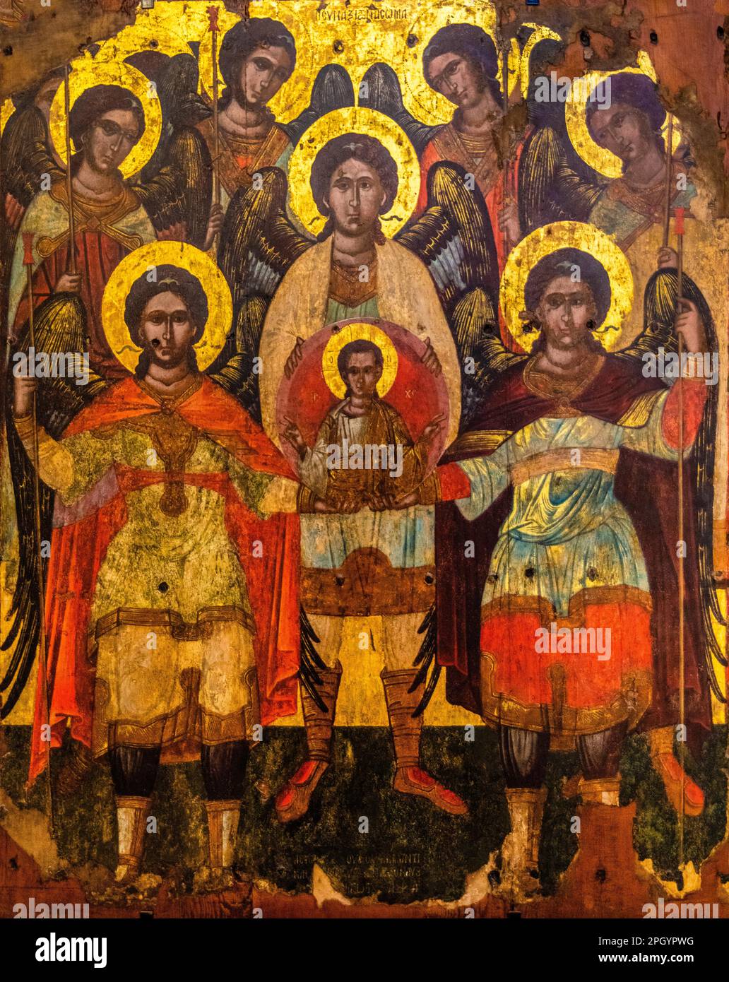 Synaxis of the Archangels, 17th c., Ikoe in Panagia tou Kastrou, Mary ...