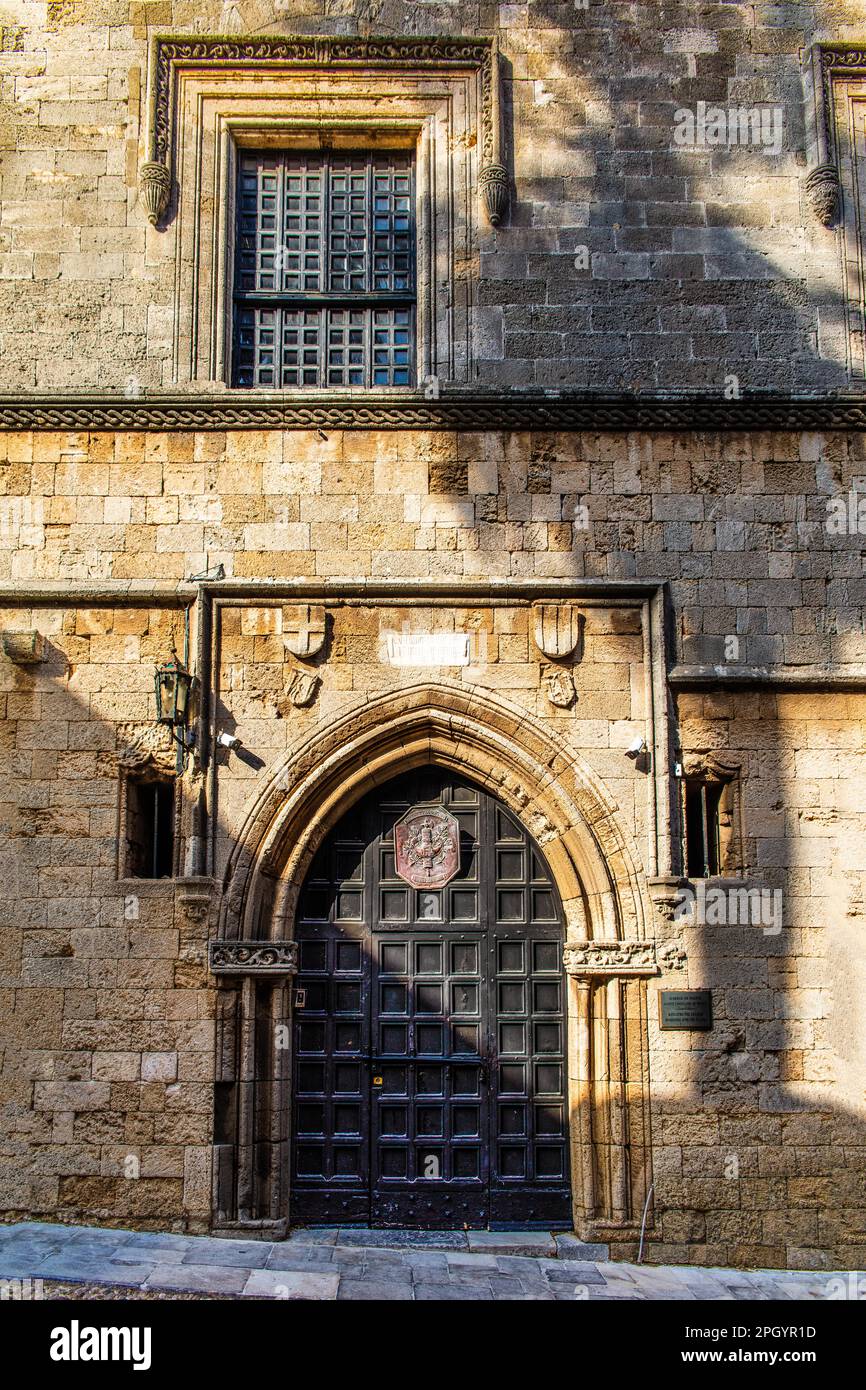 Gate to the French Hostel, Knights Street in Old Town from the time of ...