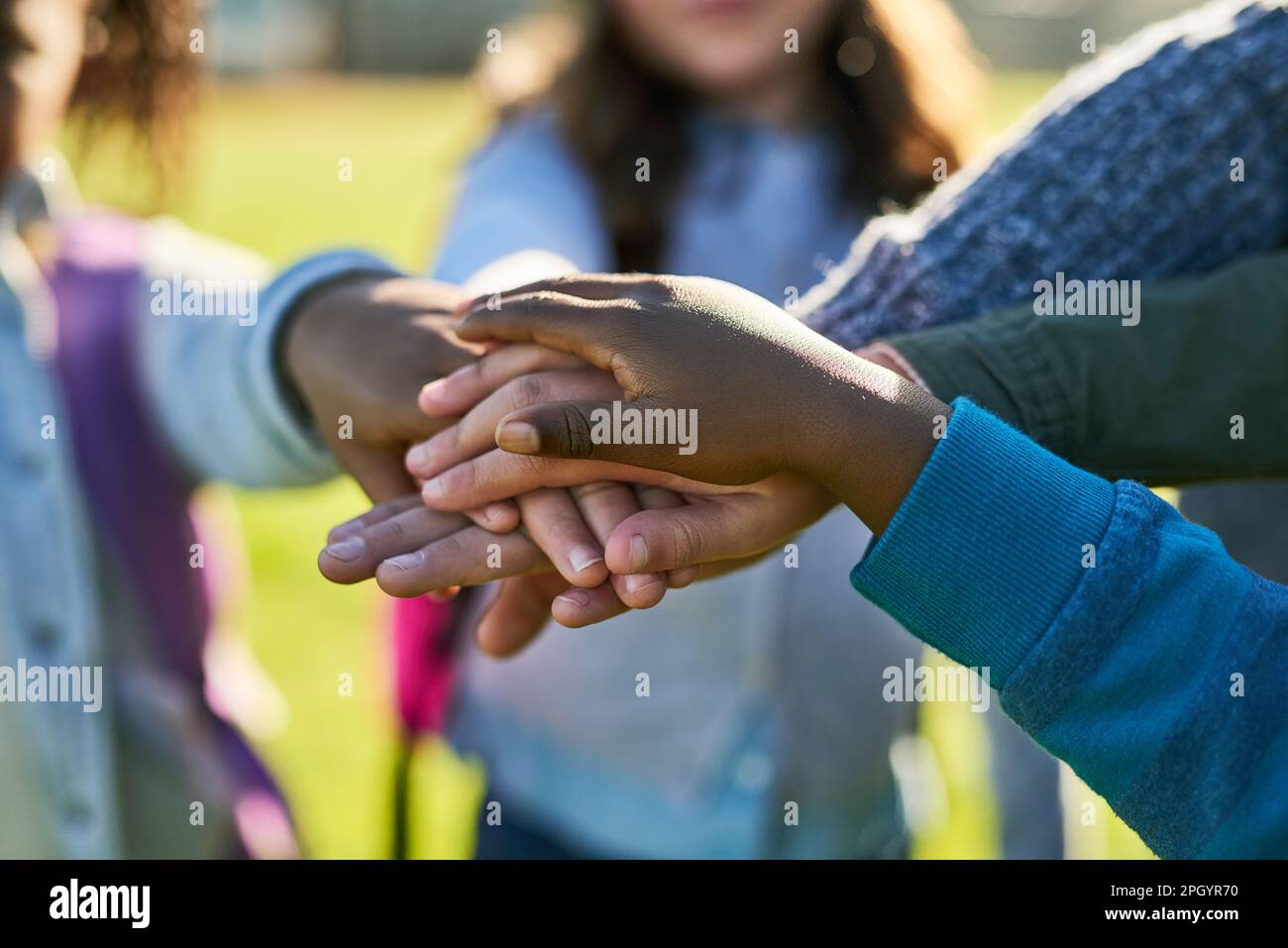 Were gonna stick together as friends. a group of unrecognizable ...