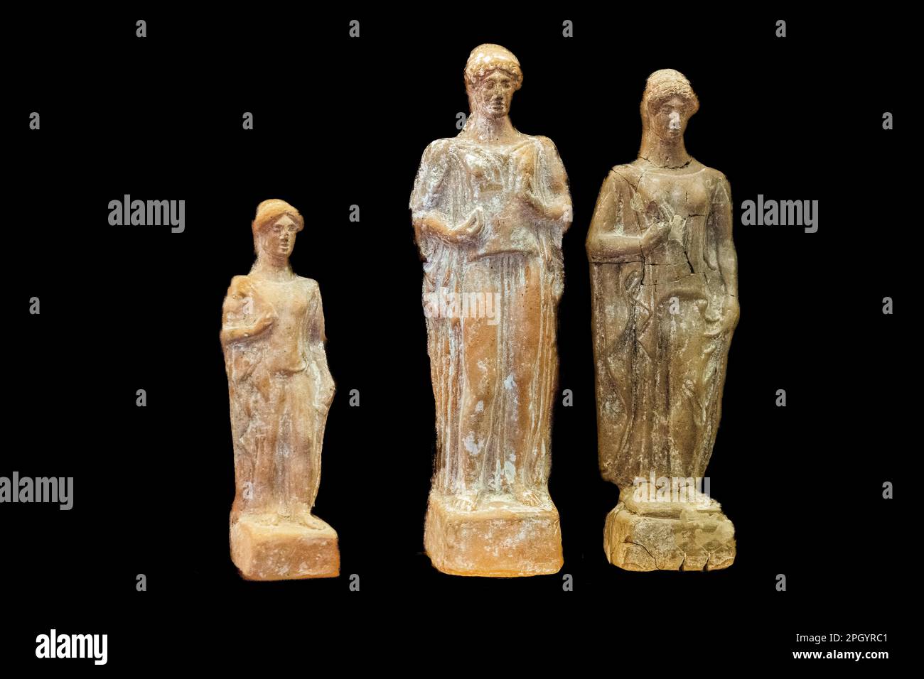 Female terracotta figures, 450 B.C., Archaeological Museum in the ...