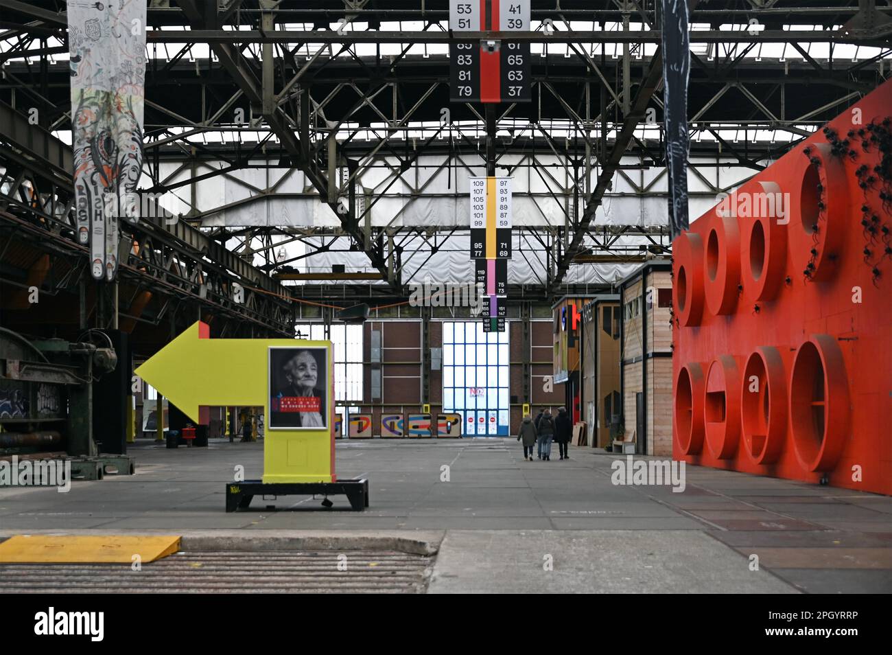 Shipyard hall NDSM Plein, Amsterdam, Netherlands Stock Photo - Alamy