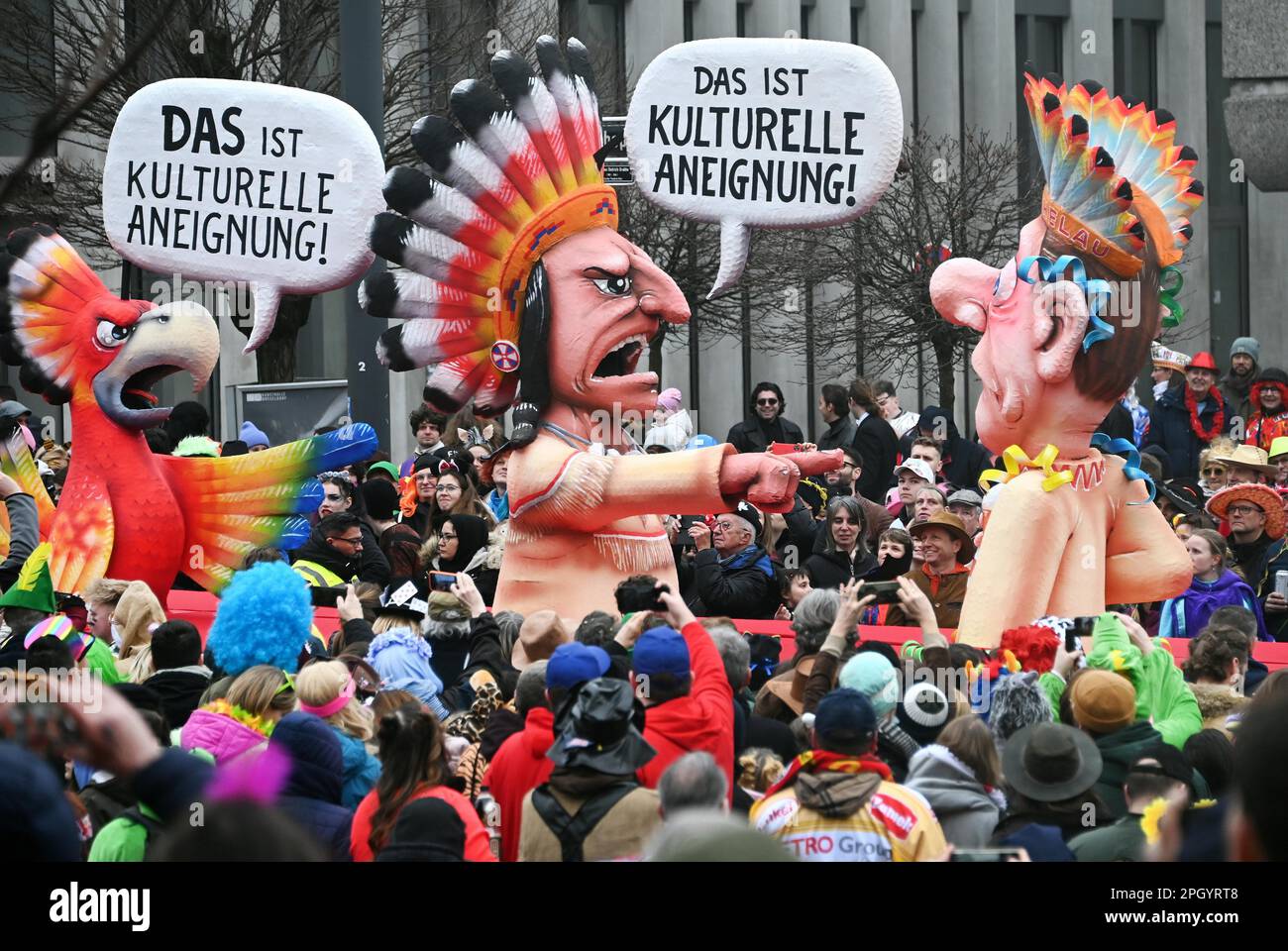 Theme floats by Jaques Tilly: Cultural appropriation, Rosenmontagszug ...