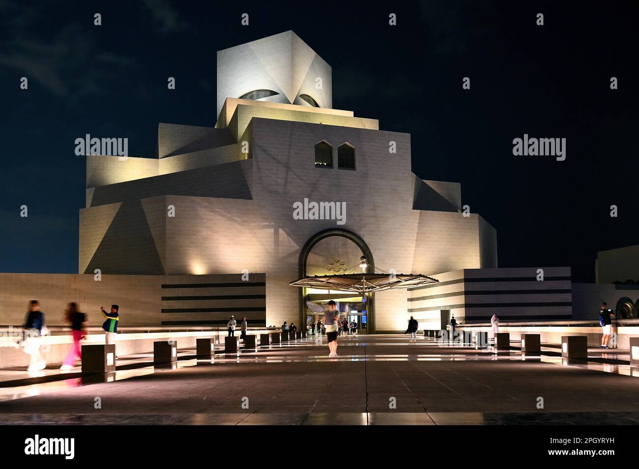 Entrance area of the Museum of Islamic Art by the archtics Ieoh Ming ...