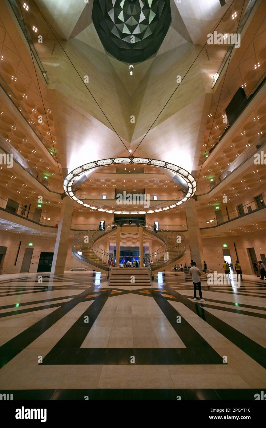 Interior view of the Museum of Islamic Art by the archtics Ieoh Ming ...