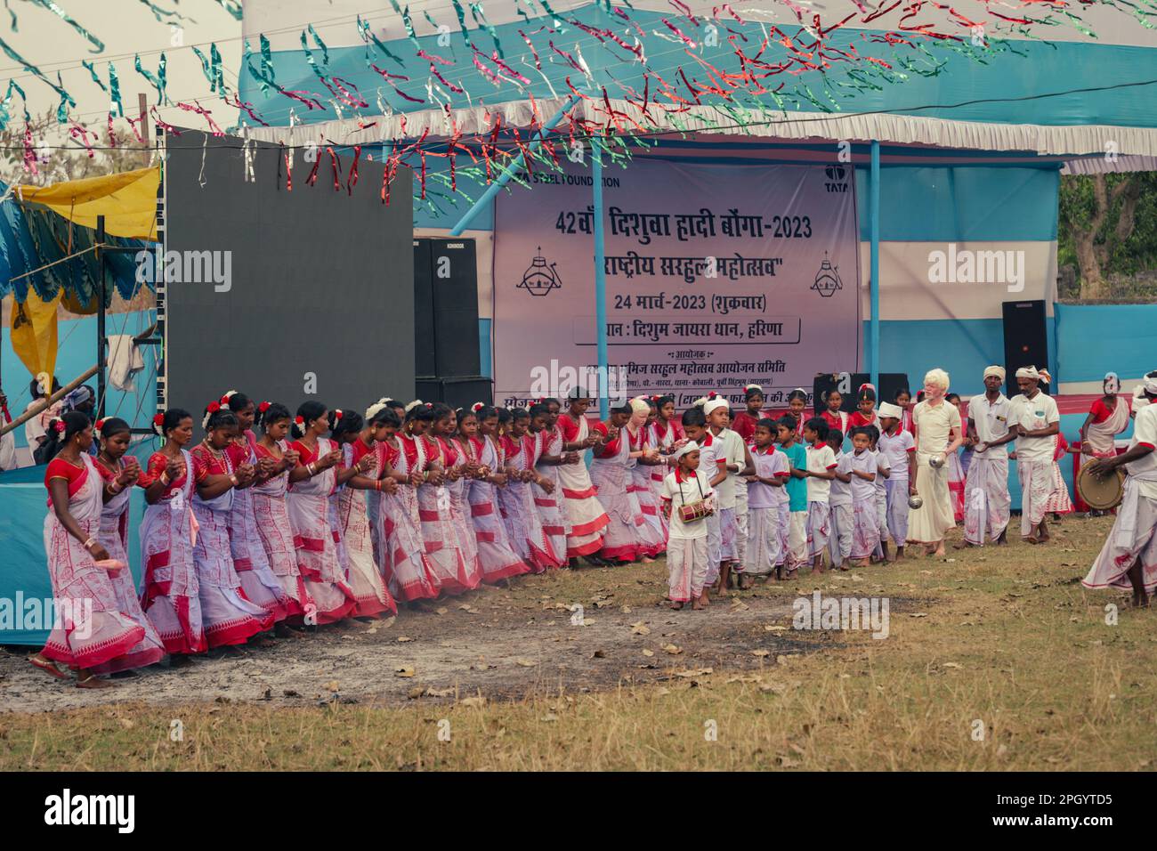 Potka, India. 24th Mar, 2023. The Sarhul festival organized by the ...