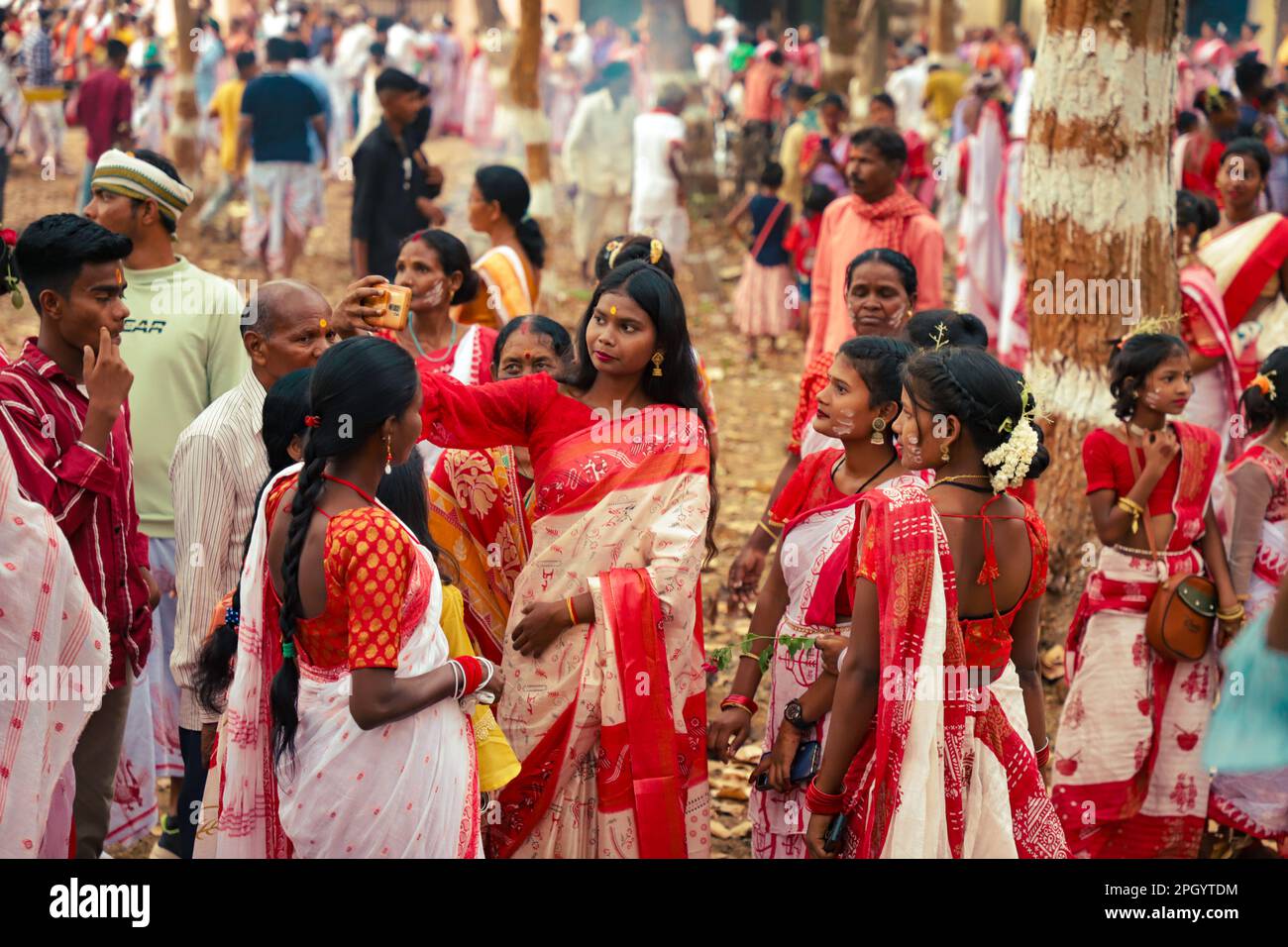 Potka, India. 24th Mar, 2023. The Sarhul festival organized by the ...