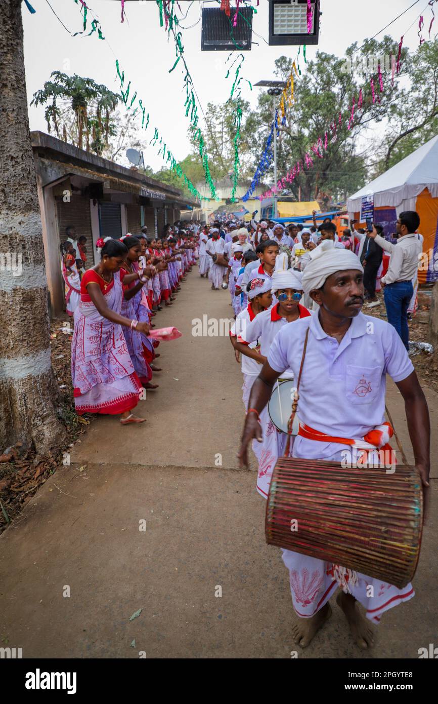 Potka, India. 24th Mar, 2023. The Sarhul festival organized by the ...