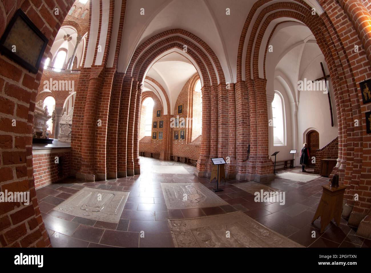 Roskilde Cathedral in Denmark A Gothic cathedral built of brick in the ...