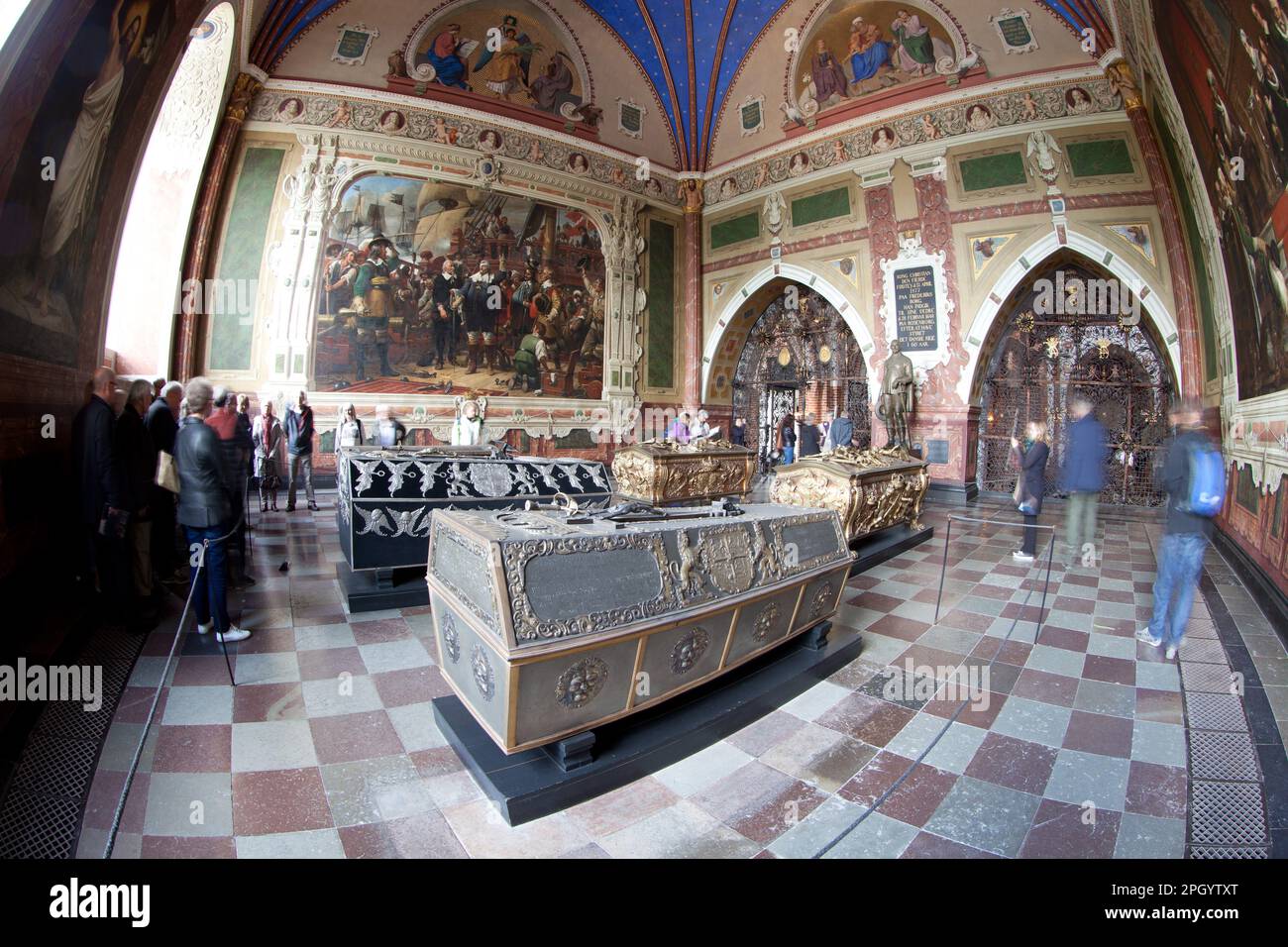 Roskilde Cathedral in Denmark A Gothic cathedral built of brick in the ...