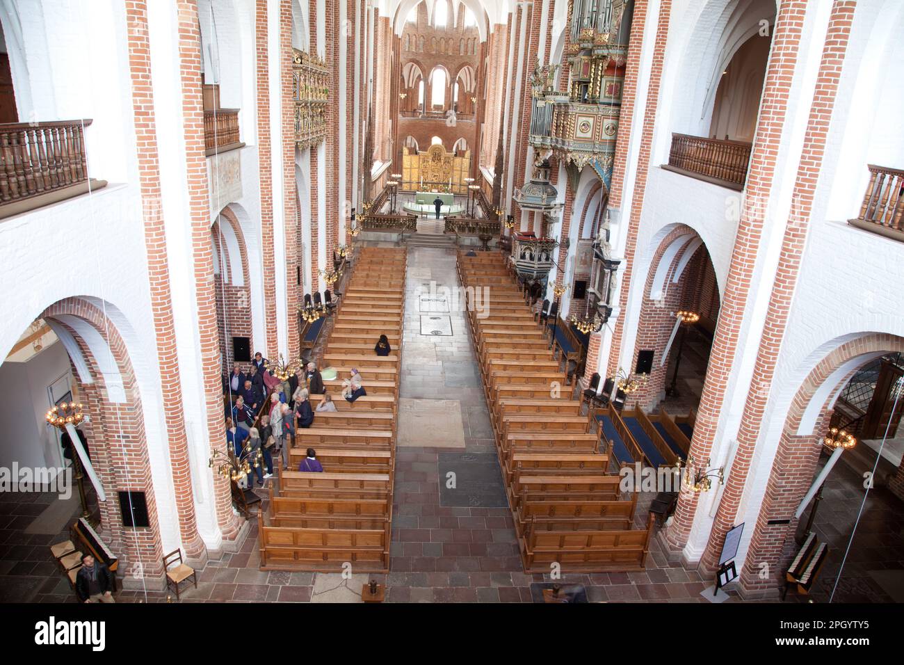 Roskilde Cathedral in Denmark A Gothic cathedral built of brick in the ...