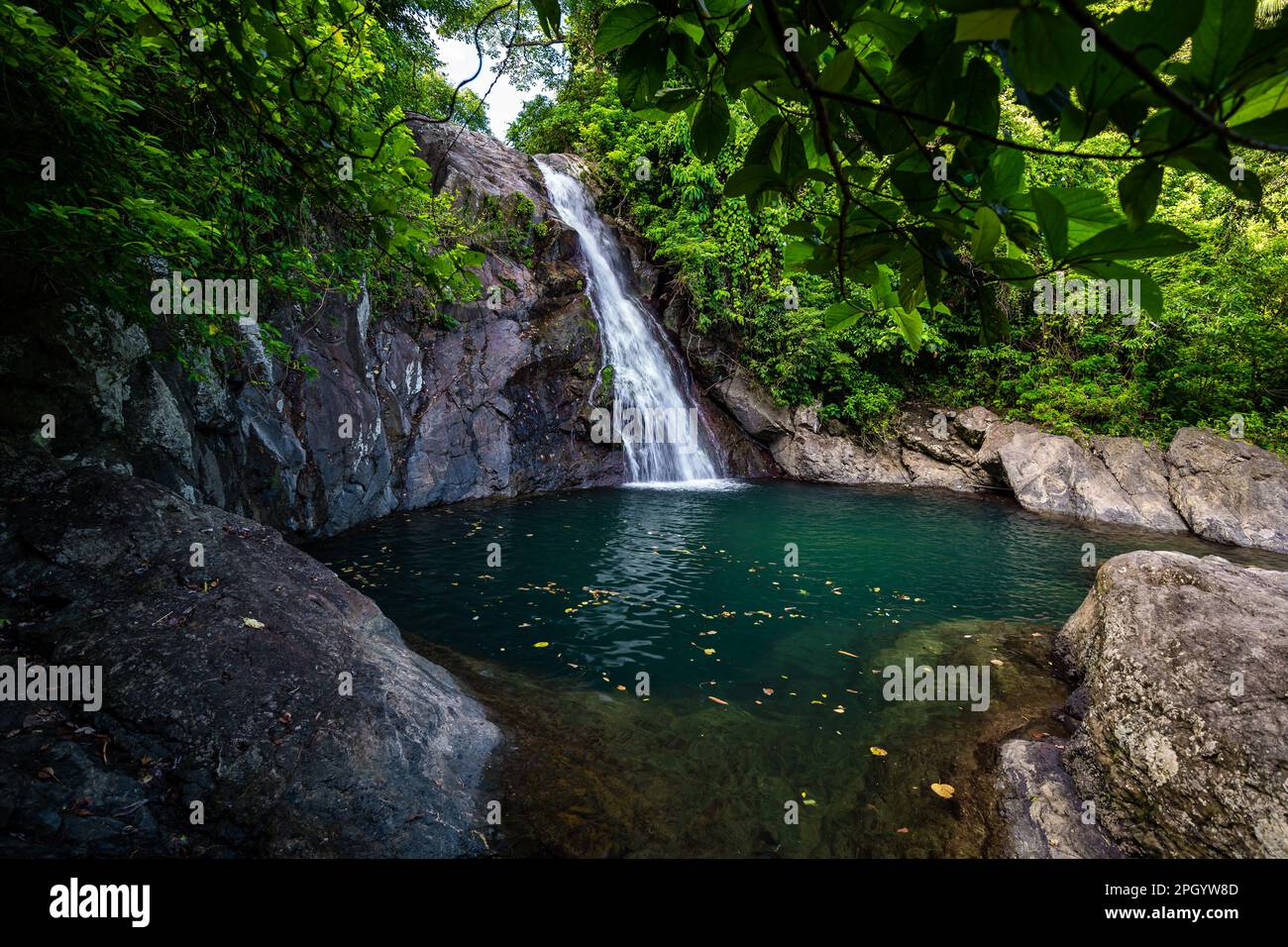 Beautiful Maribiina waterfalls at Bato, Catanduanes, Philippines Stock ...