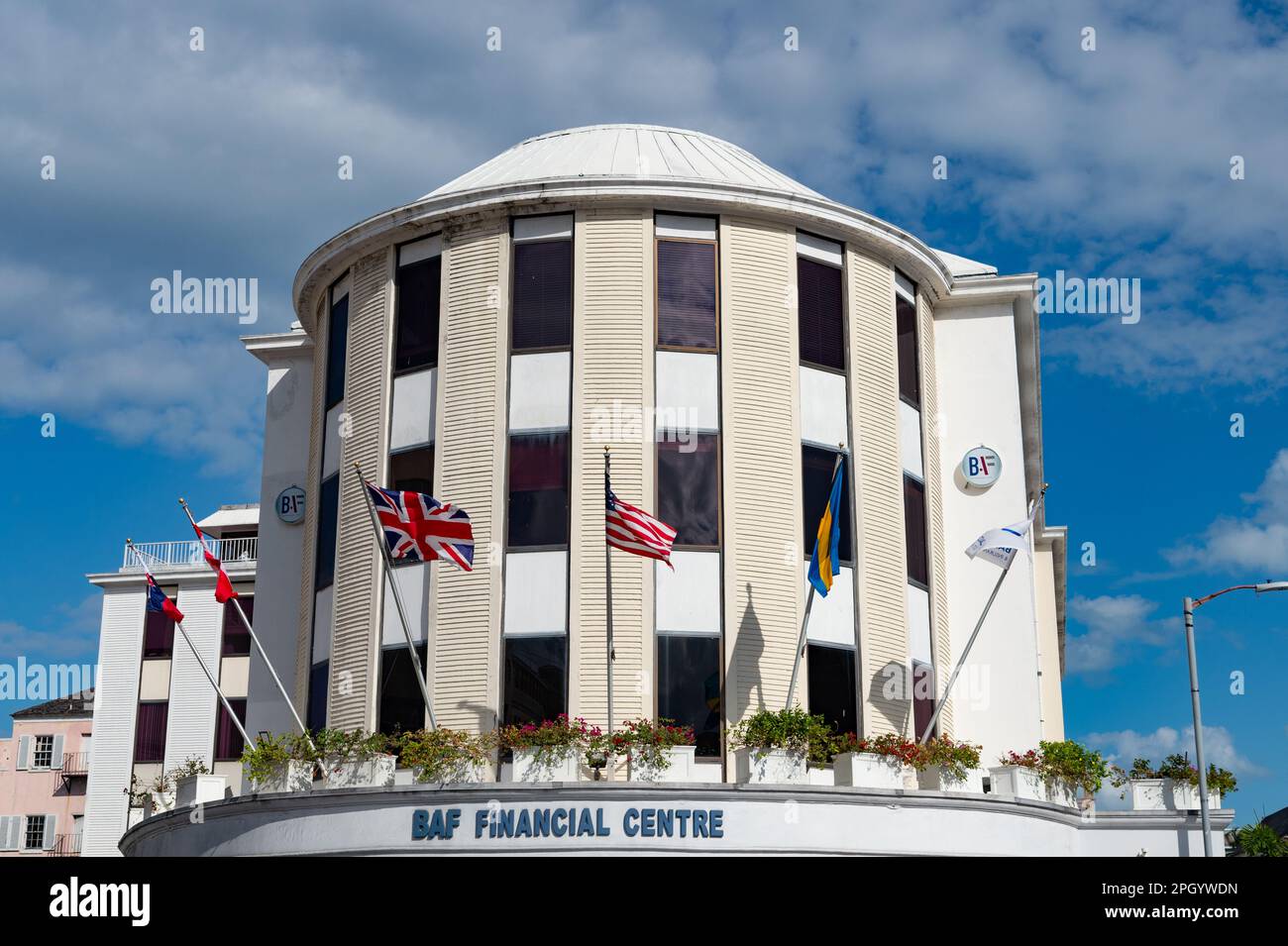 Nassau, Bahamas - Februay 18, 2016: baf financial centre building ...