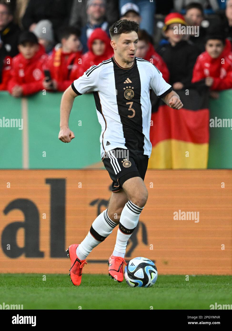 24 March 2023, Hesse, Frankfurt/Main: Soccer, U21 Men: Internationals ...