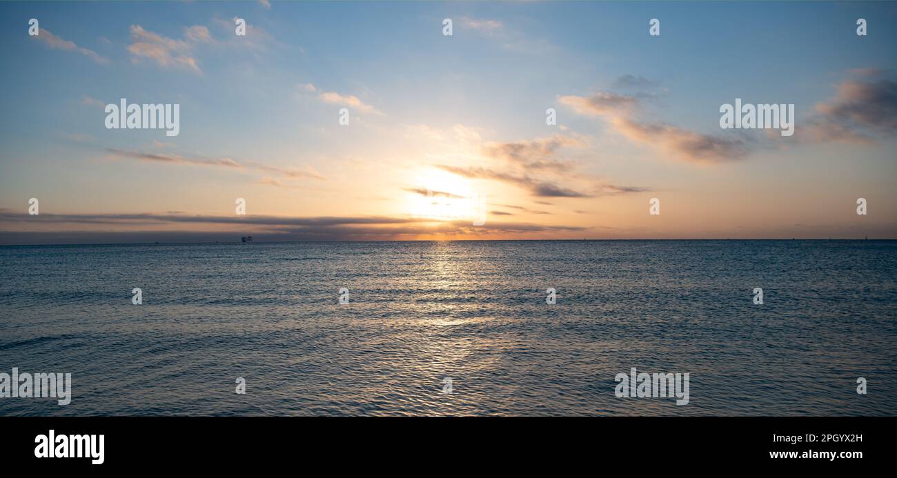 beautiful evening skyscape with sea water on the summer beach Stock ...