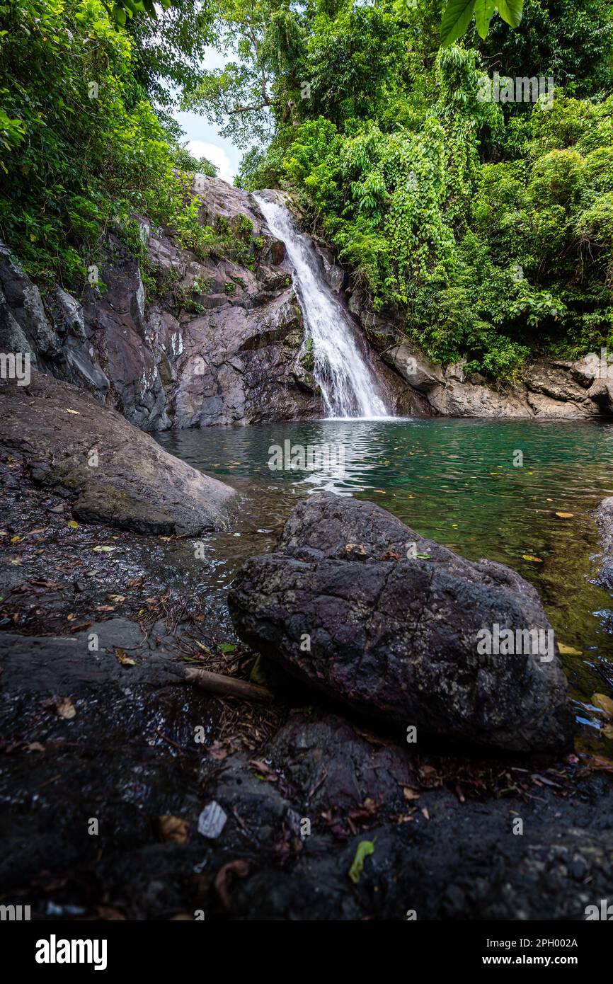 Beautiful Maribiina waterfalls at Bato, Catanduanes, Philippines Stock ...