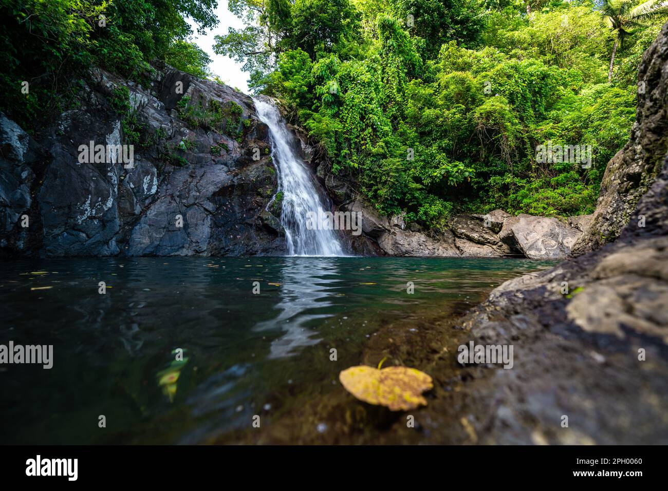 Beautiful Maribiina waterfalls at Bato, Catanduanes, Philippines Stock ...