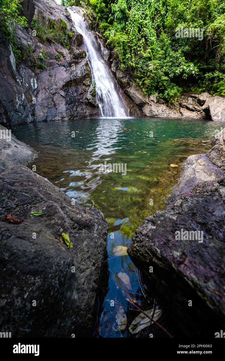 Beautiful Maribiina waterfalls at Bato, Catanduanes, Philippines Stock ...
