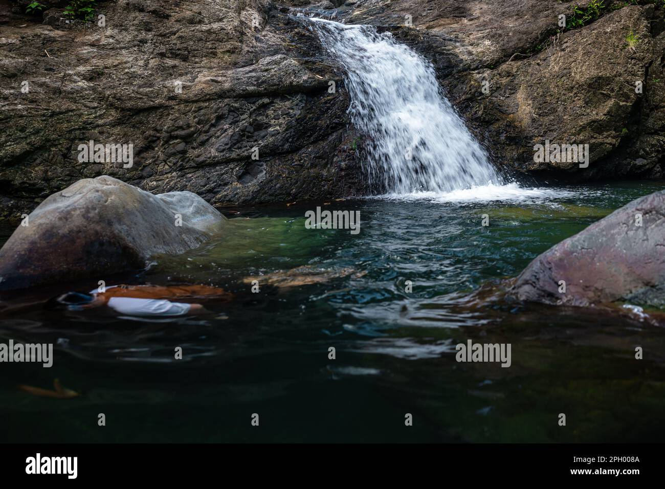 Beautiful Maribiina waterfalls at Bato, Catanduanes, Philippines Stock ...