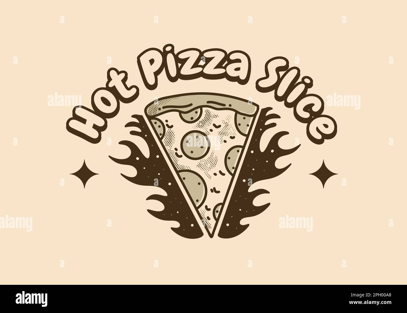 Pizza margherita fire Stock Vector Images - Alamy