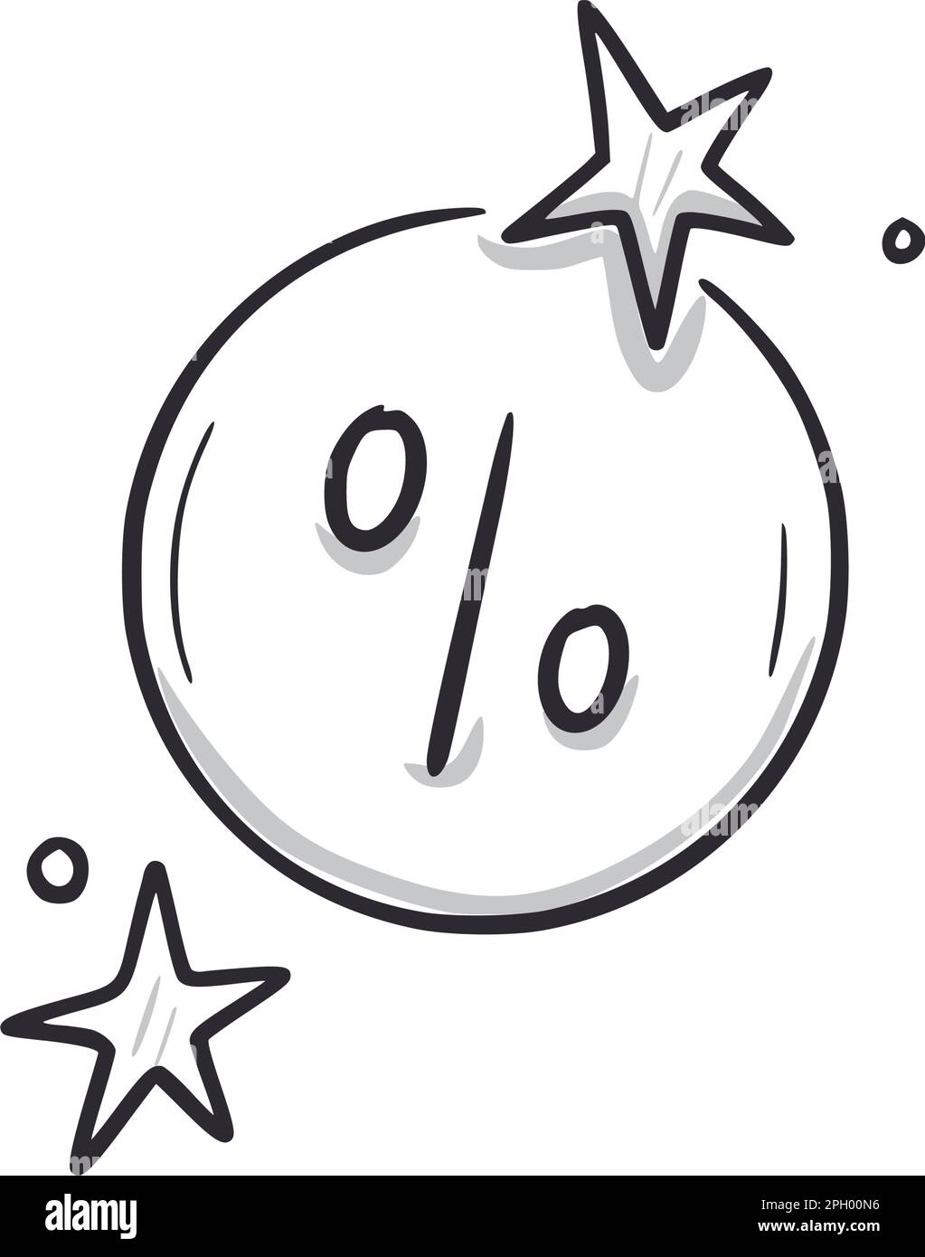 Bonus point earn doodle icon. Reward bonus point hand drawn sketch ...