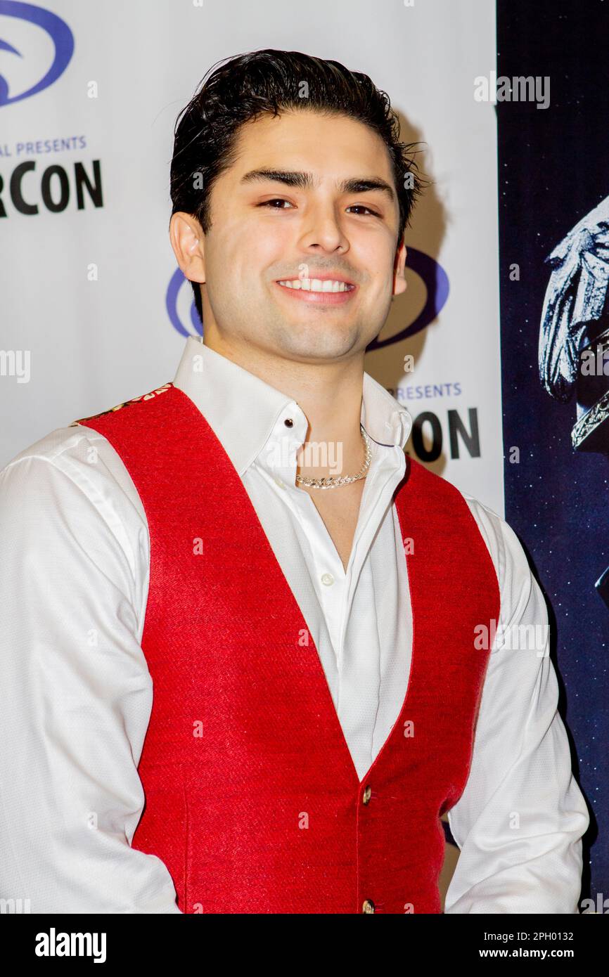 Diego Tinoco at a fan signing for "Kights of the Zodiac" during the ...