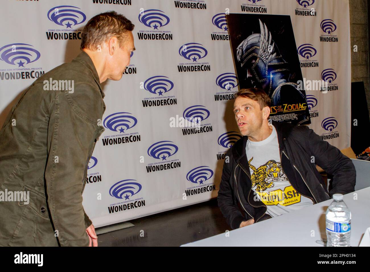 Mark Dacascos, Nick Stahl at a fan signing for "Kights of the Zodiac ...