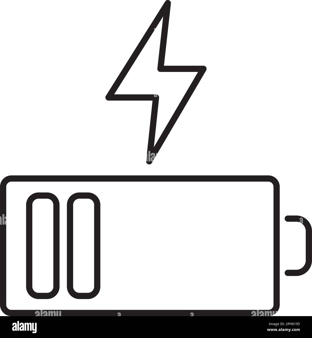 Information technology low charge, battery vector icon illustration ...