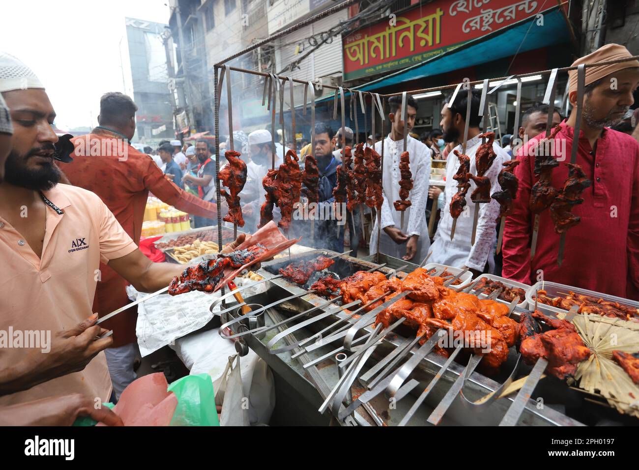 Muslims thronged the street outside Shahi Mosque in Old Dhaka’s ...