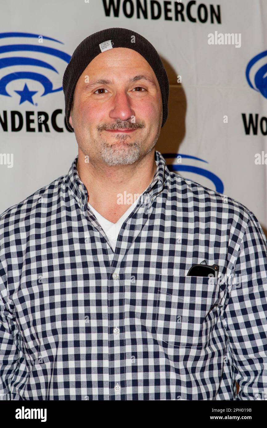 Jase Ricci arrives at the press room for "Batman: The Doom That Came To Gotham" during the 2023 ...